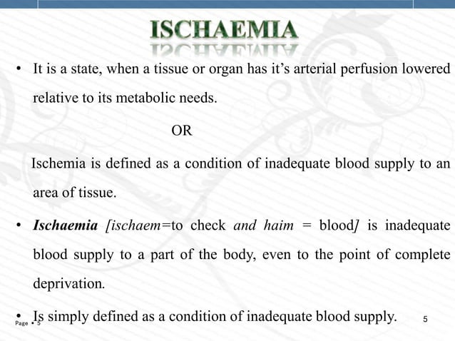 Ischemia and Infarction | PPTX | Blood Disorders | Diseases and Conditions