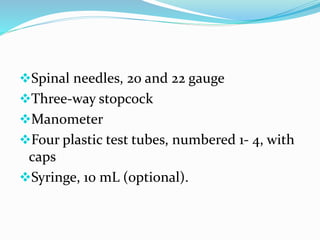 Lumbar Puncture | PPTX