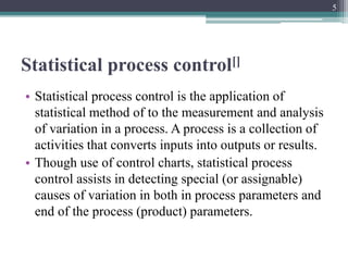Statistical Process Control Part 1 | PPTX