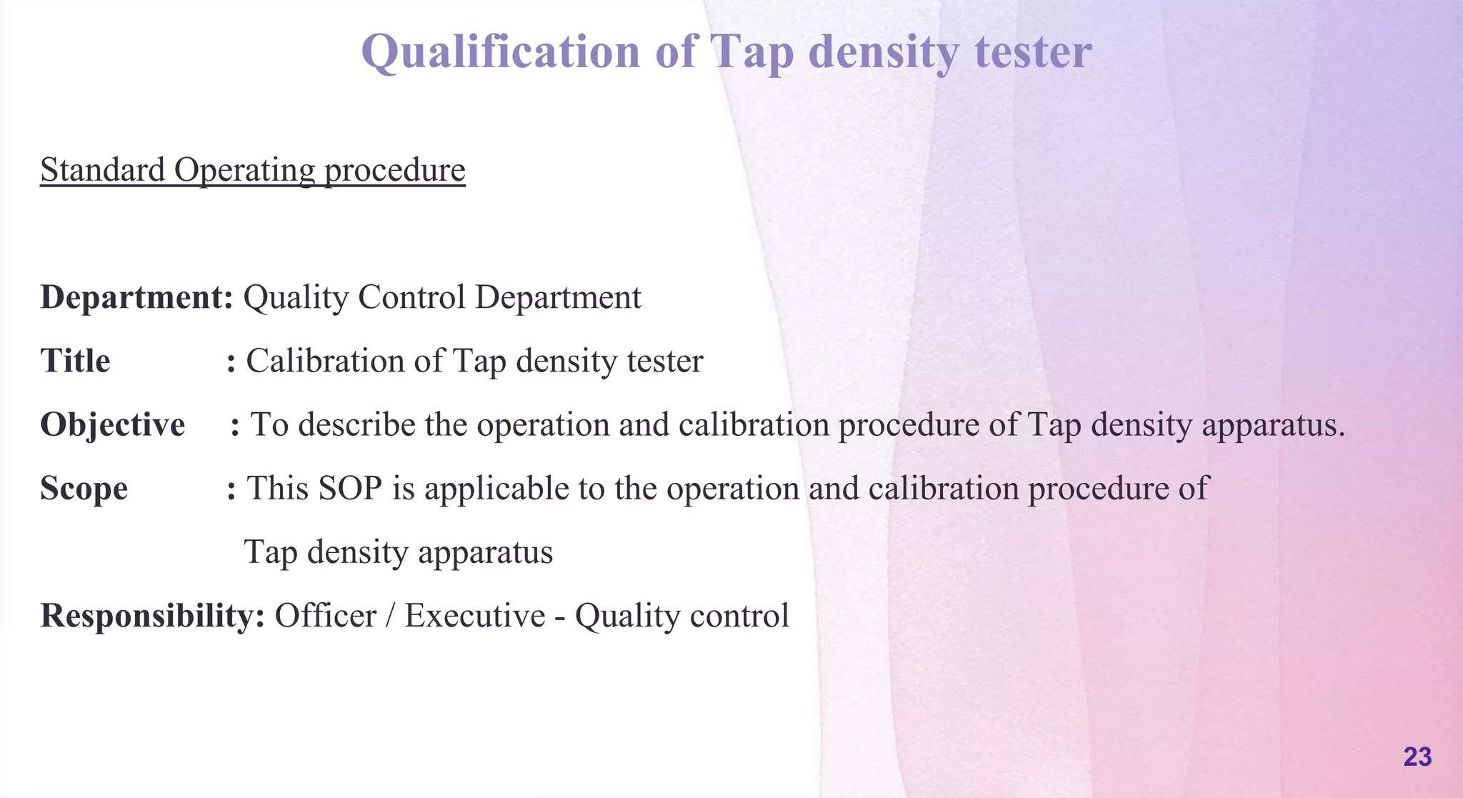 Qualification of laboratory equipments | PPTX