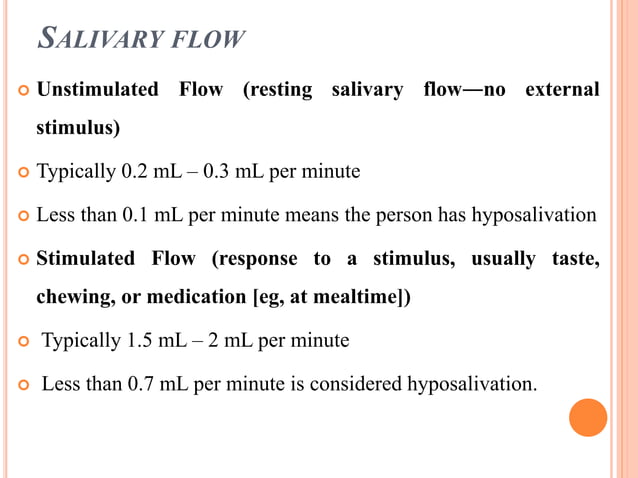 saliva in oral health | PPTX | Dental Health | Diseases and Conditions