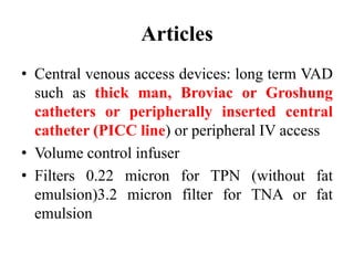 TOTAL PARENTERAL NUTRITION | PPTX