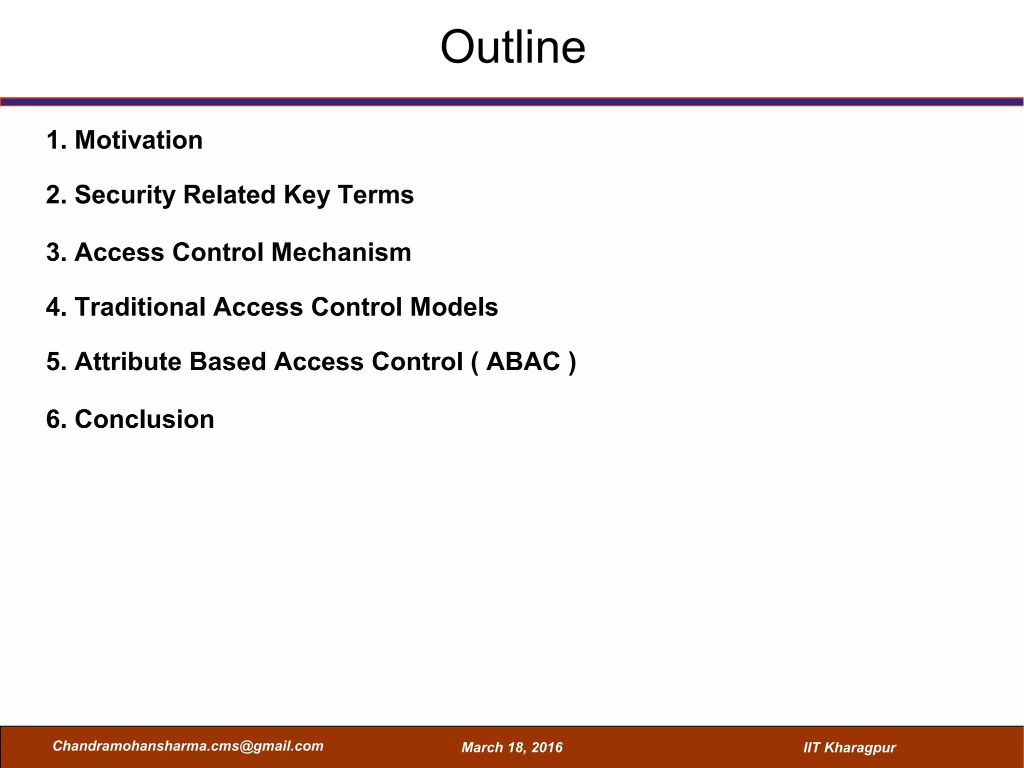 Attribute Based Access Control | PPT Attribute Based Access Control | PPT