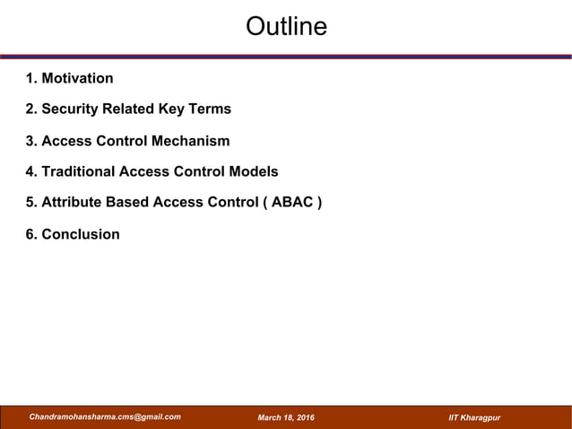 Attribute Based Access Control | PPT