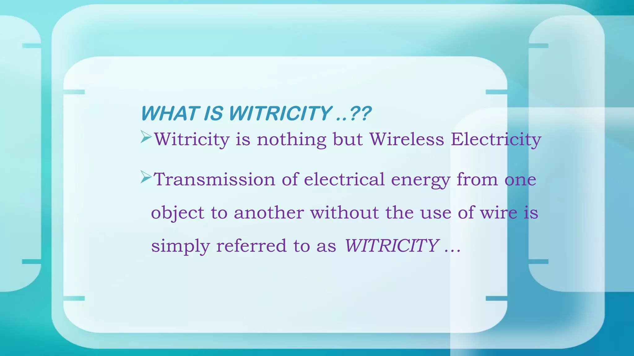 witricity | PPT