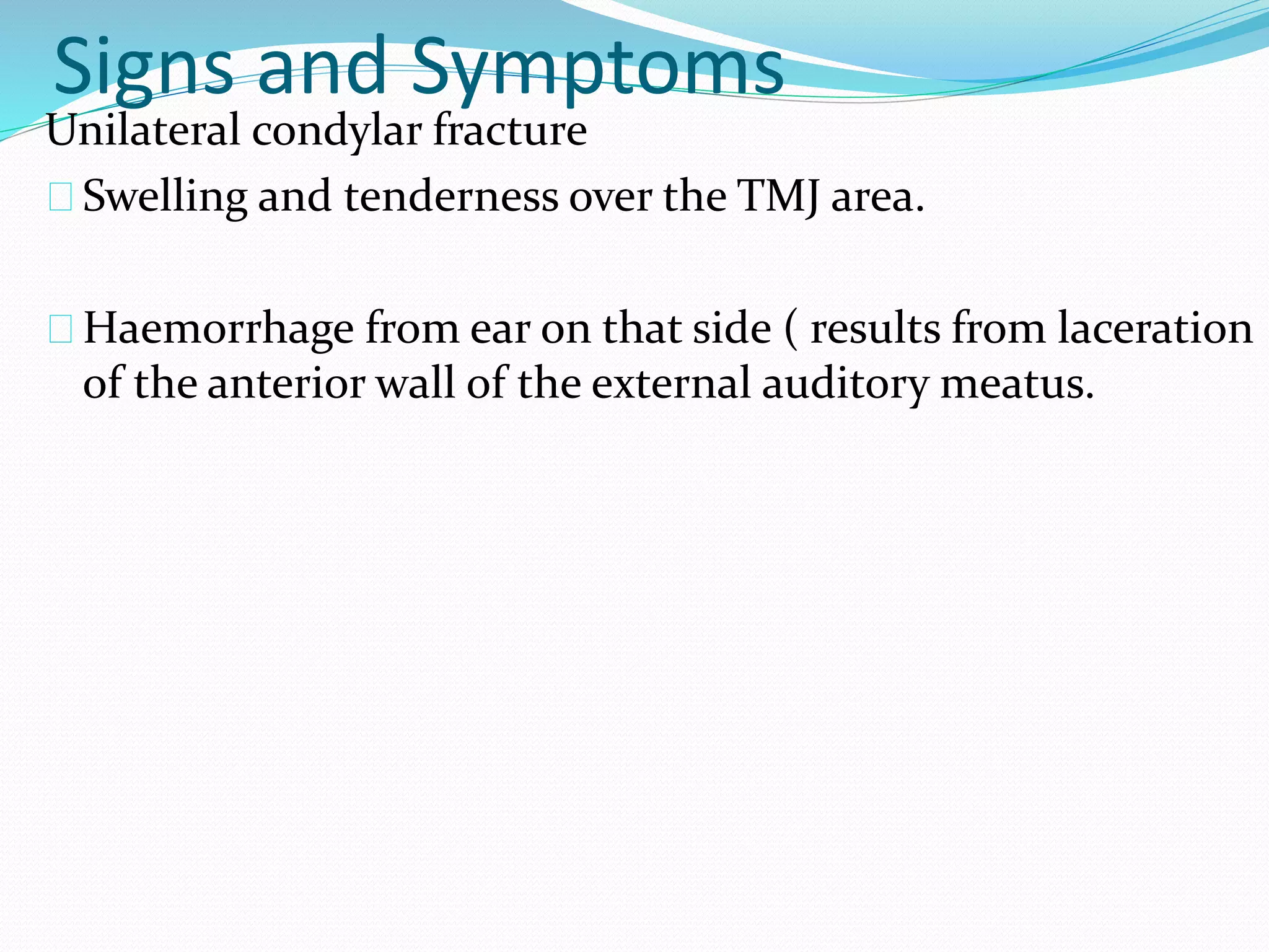 CONDYLAR FRACTURES | PPTX