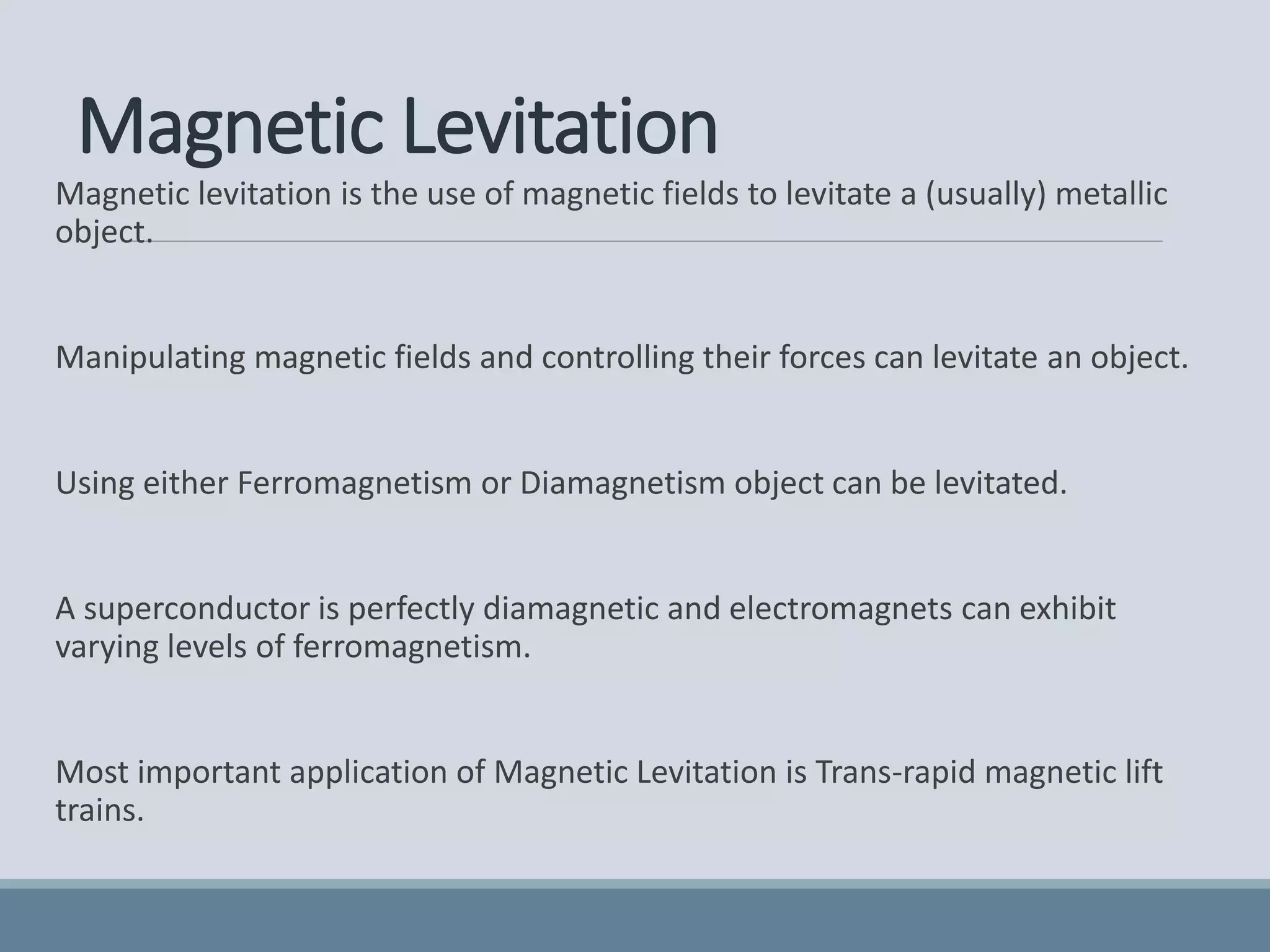 Basic Maglev Train and its Working | PPTX