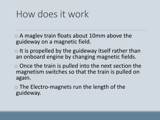 Basic Maglev Train and its Working | PPTX