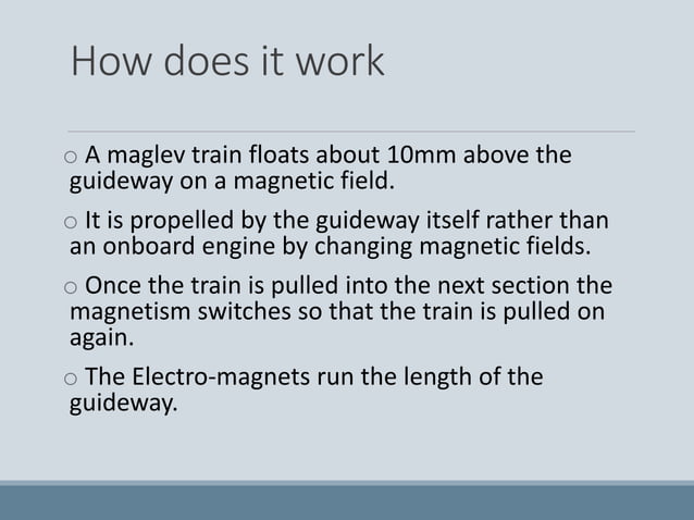 Basic Maglev Train and its Working | PPTX | Rail Travel | Travel Type