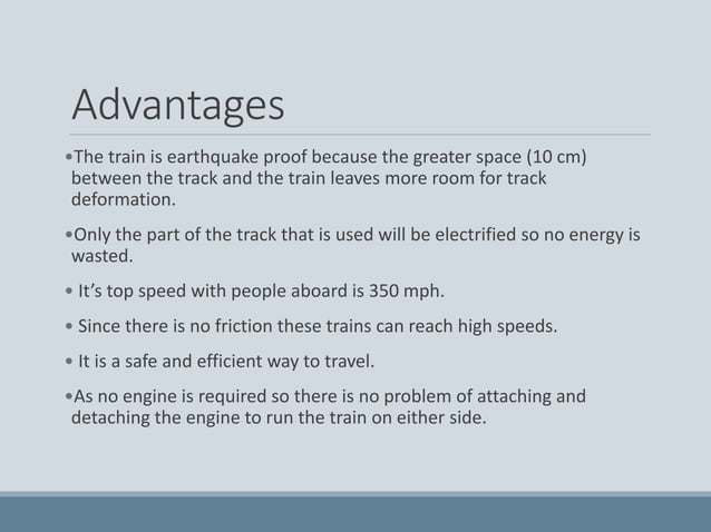 Basic Maglev Train and its Working | PPTX | Rail Travel | Travel Type