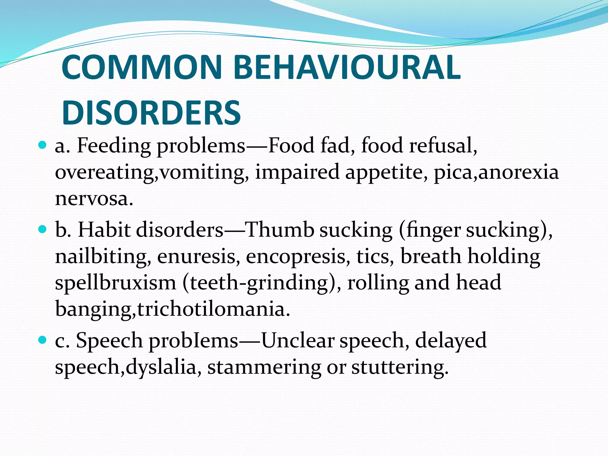 DEVELOPMENTAL DISTURBANCES IN CHILDREN | PPTX