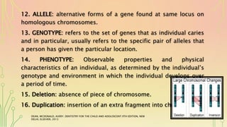 Genetics- Principles & Disoreders in Paediatric Dentistry | PPTX