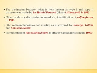 General introduction to diabetes mellitus | PPTX