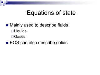 Equation of State | PPT | Physics | Science
