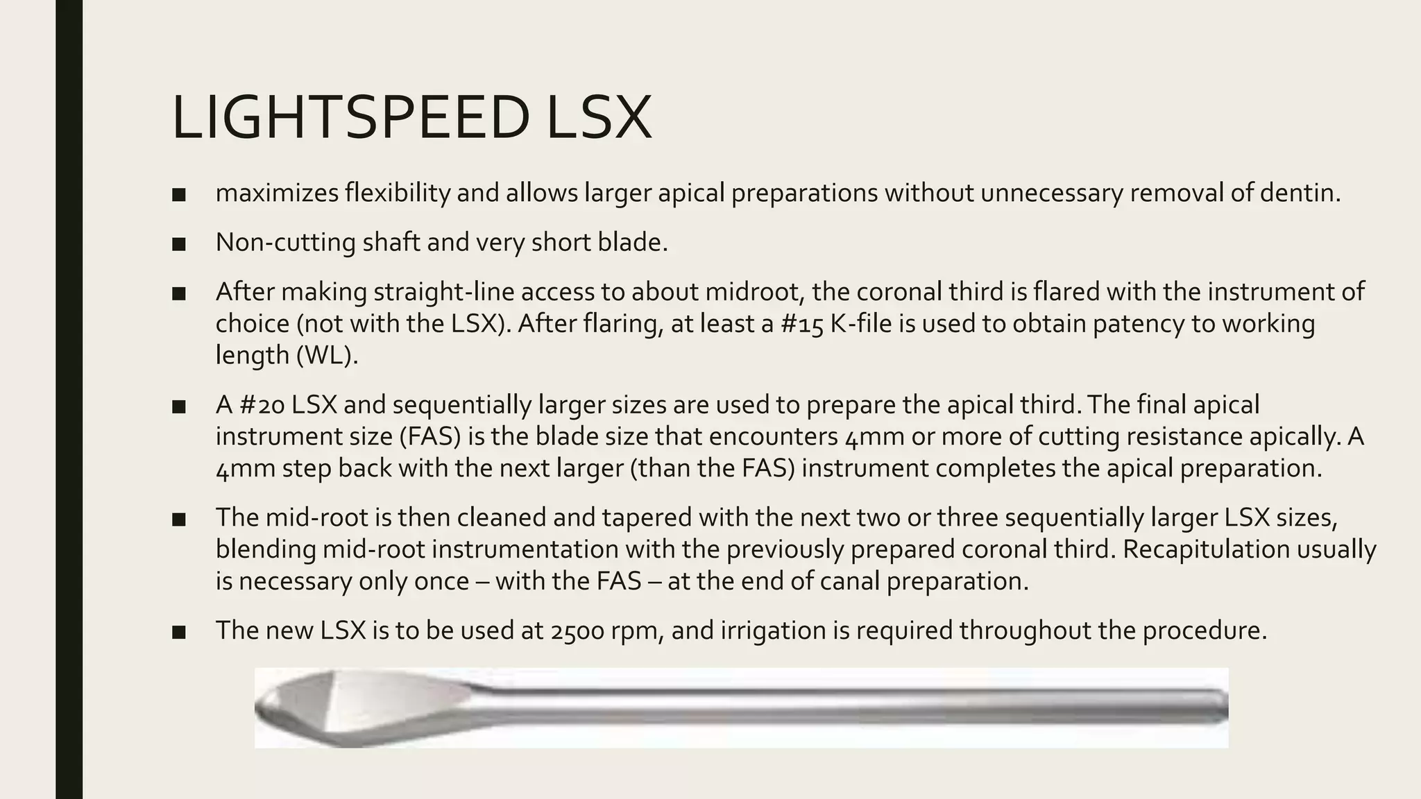 rotary instruments in endodontics | PPTX
