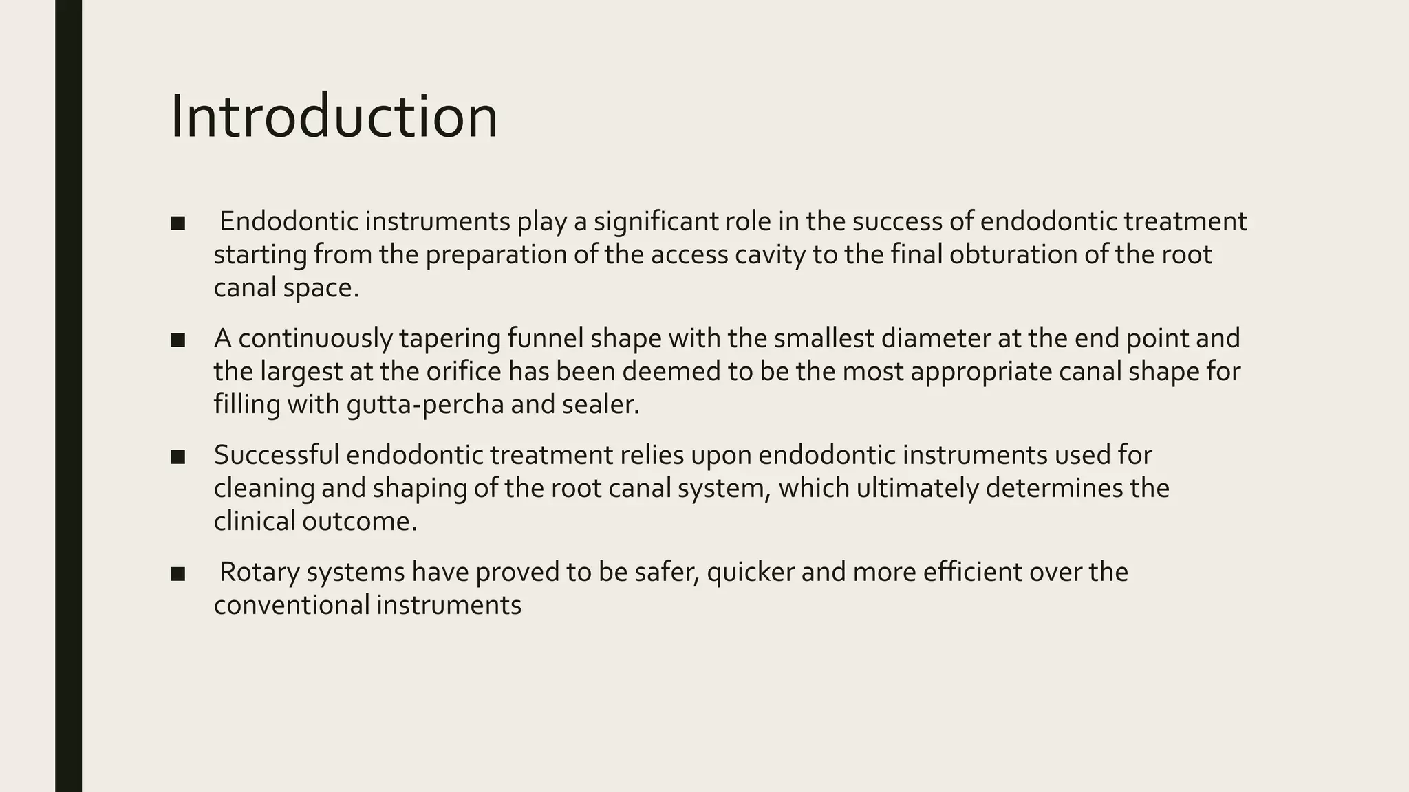 rotary instruments in endodontics | PPTX