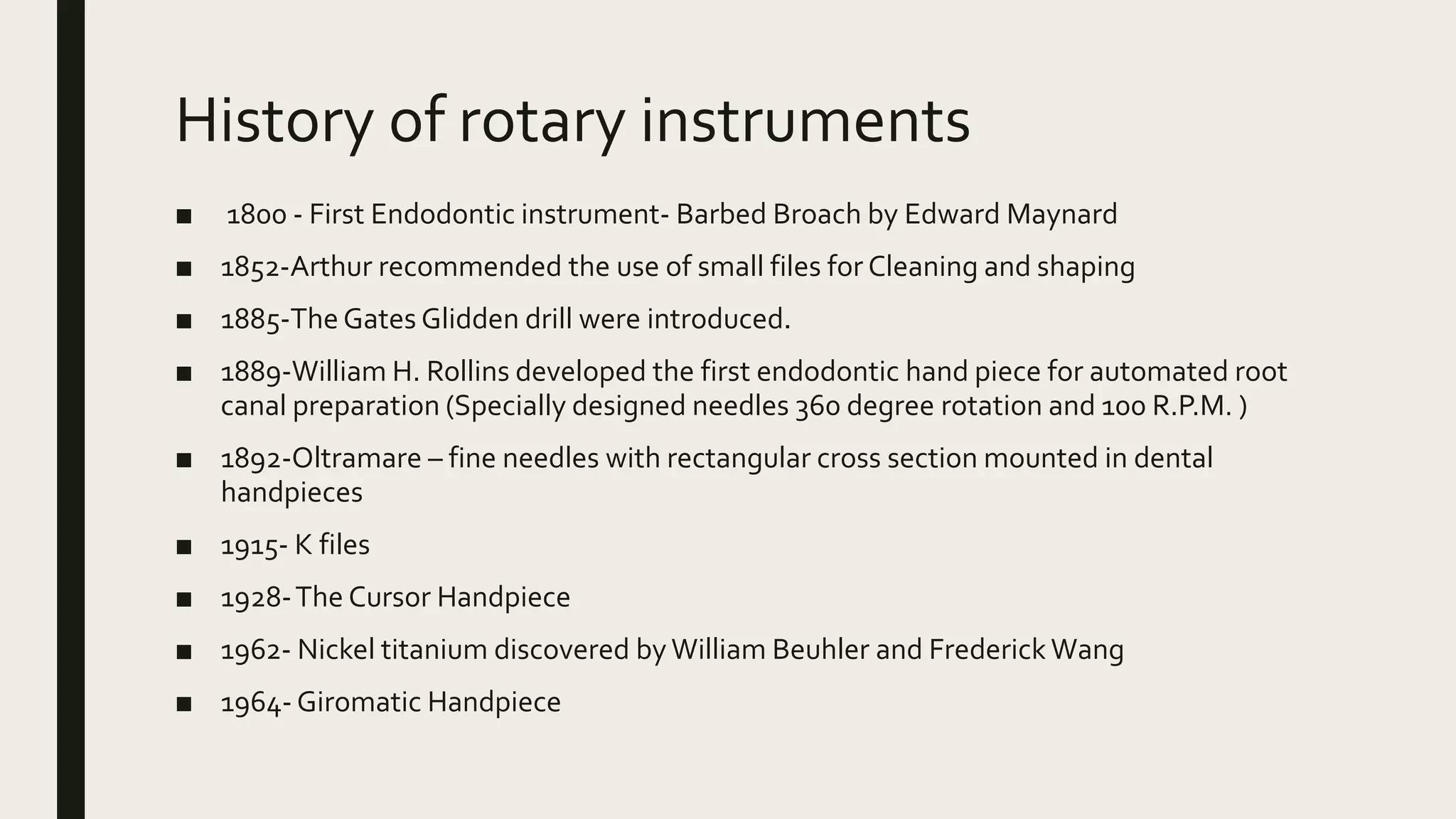 rotary instruments in endodontics | PPTX