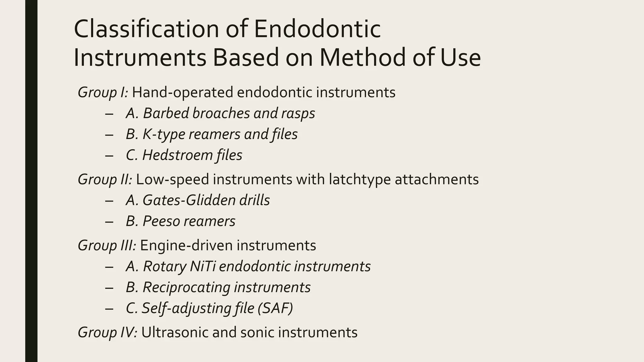 rotary instruments in endodontics | PPTX