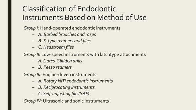 rotary instruments in endodontics | PPTX