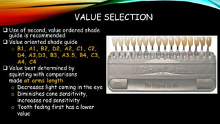 OPTICAL PROPERTIES OF DENTAL MATERIALS AND SHADE SELECTION | PPTX