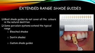 OPTICAL PROPERTIES OF DENTAL MATERIALS AND SHADE SELECTION | PPTX