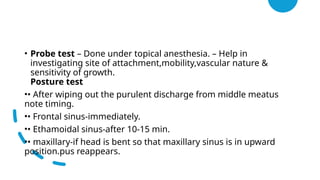 Clinical examination of nose in out patient setup | PPTX