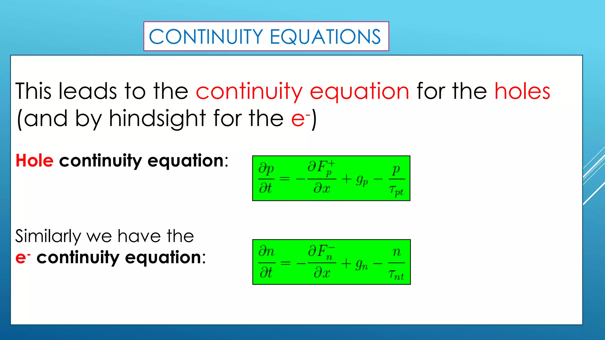 NON-EQUILIBRIUM EXCESS CARRIERS IN SEMICONDUCTORS | PDF