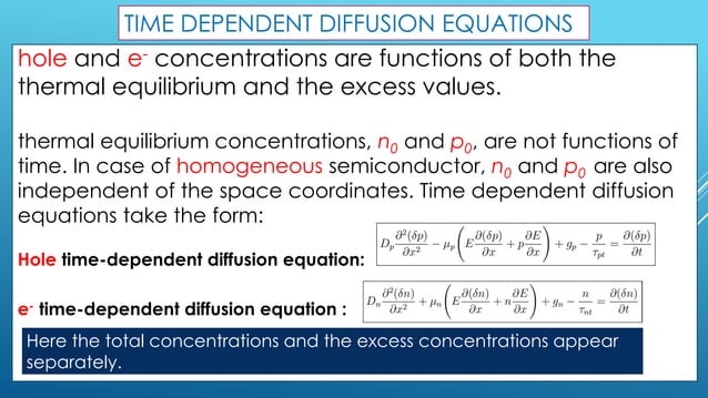 NON-EQUILIBRIUM EXCESS CARRIERS IN SEMICONDUCTORS | PDF | Chemistry ...
