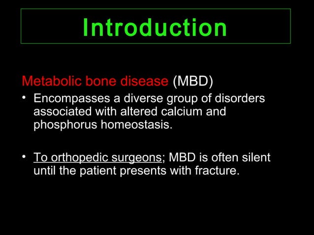 Metabolic bone diseases | PPT | Bone and Joint Conditions | Diseases and Conditions