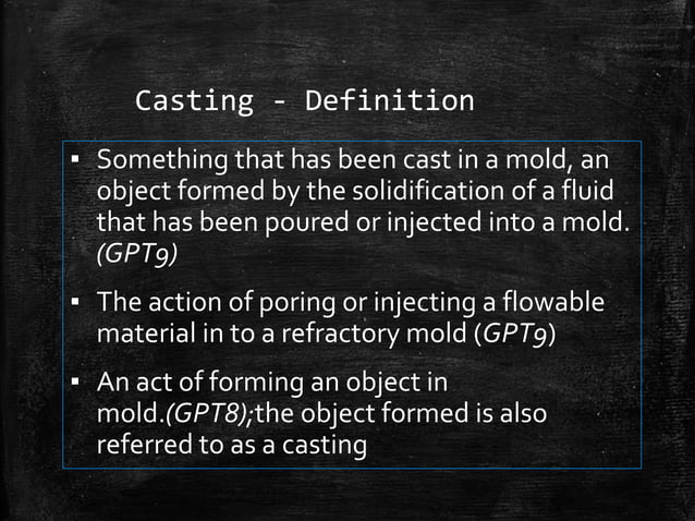 CASTING PROCEDURES AND DEFECTS | PPTX | Oral care | Personal Care