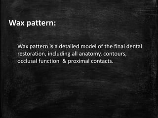 CASTING PROCEDURES AND DEFECTS | PPTX
