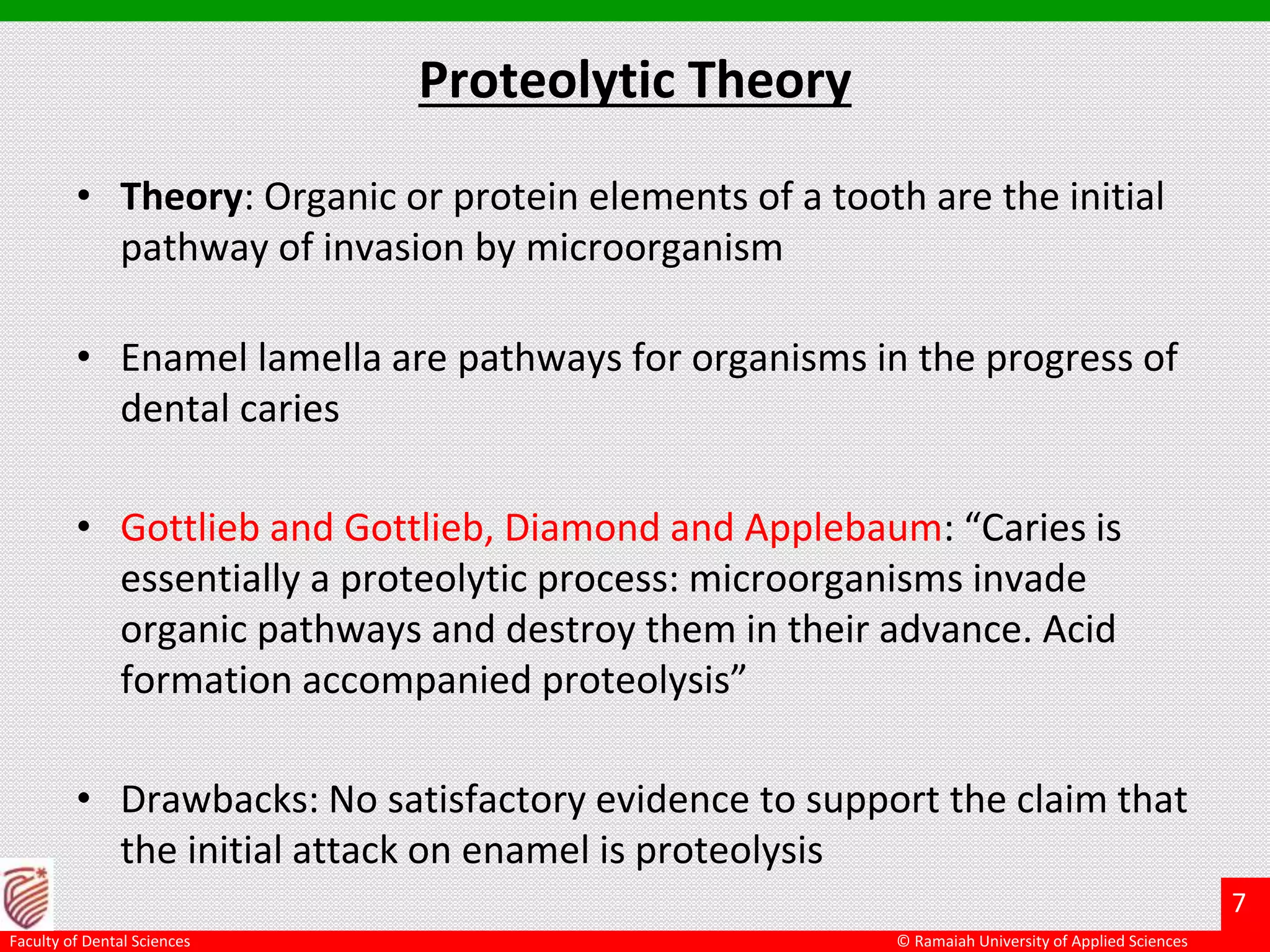Pathophysiology of caries and pulpal reactions to caries | PPTX