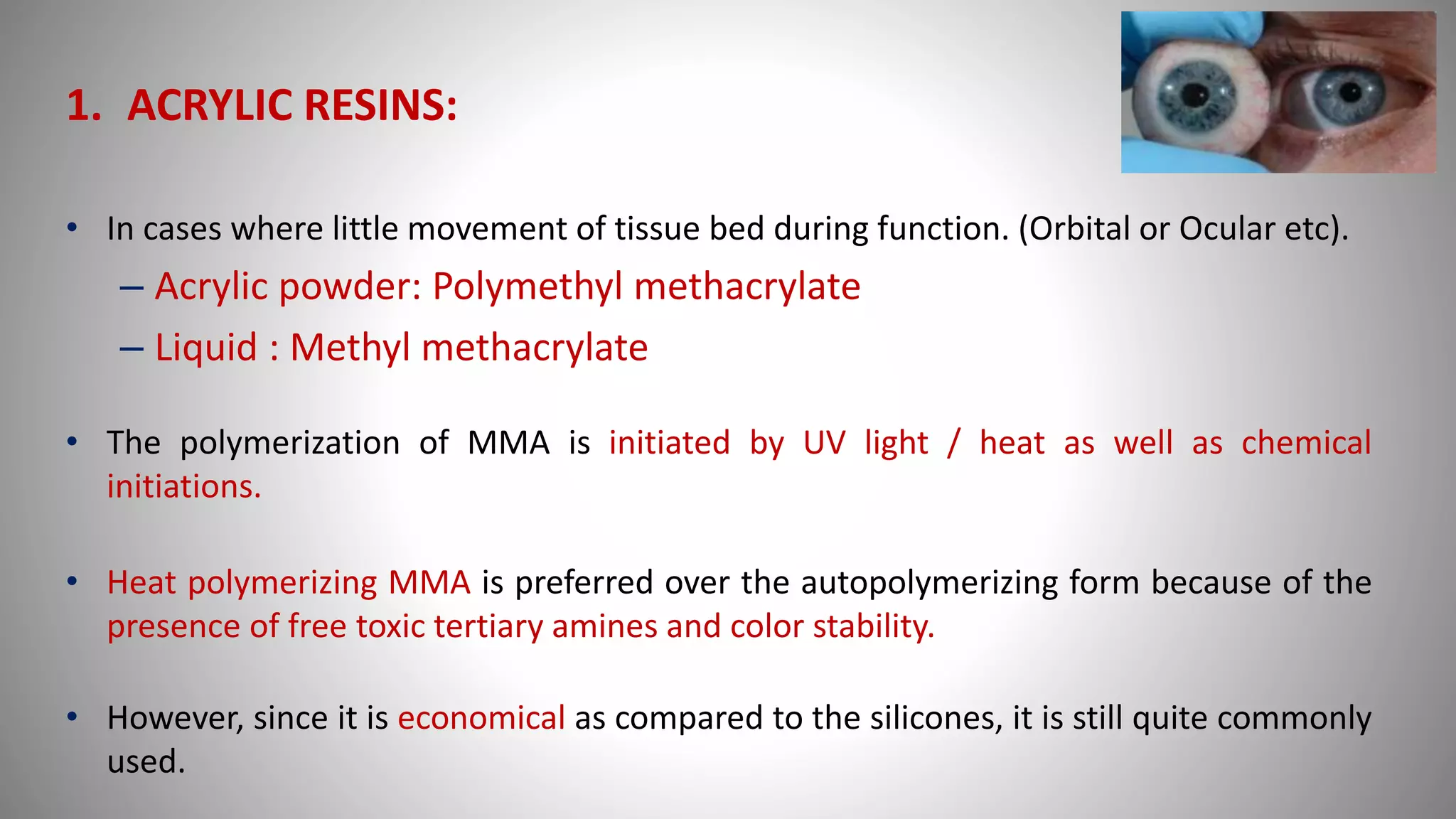 maxillofacial prosthesis materials | PPTX