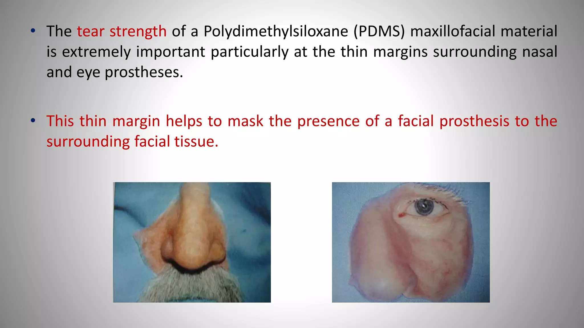 maxillofacial prosthesis materials | PPTX