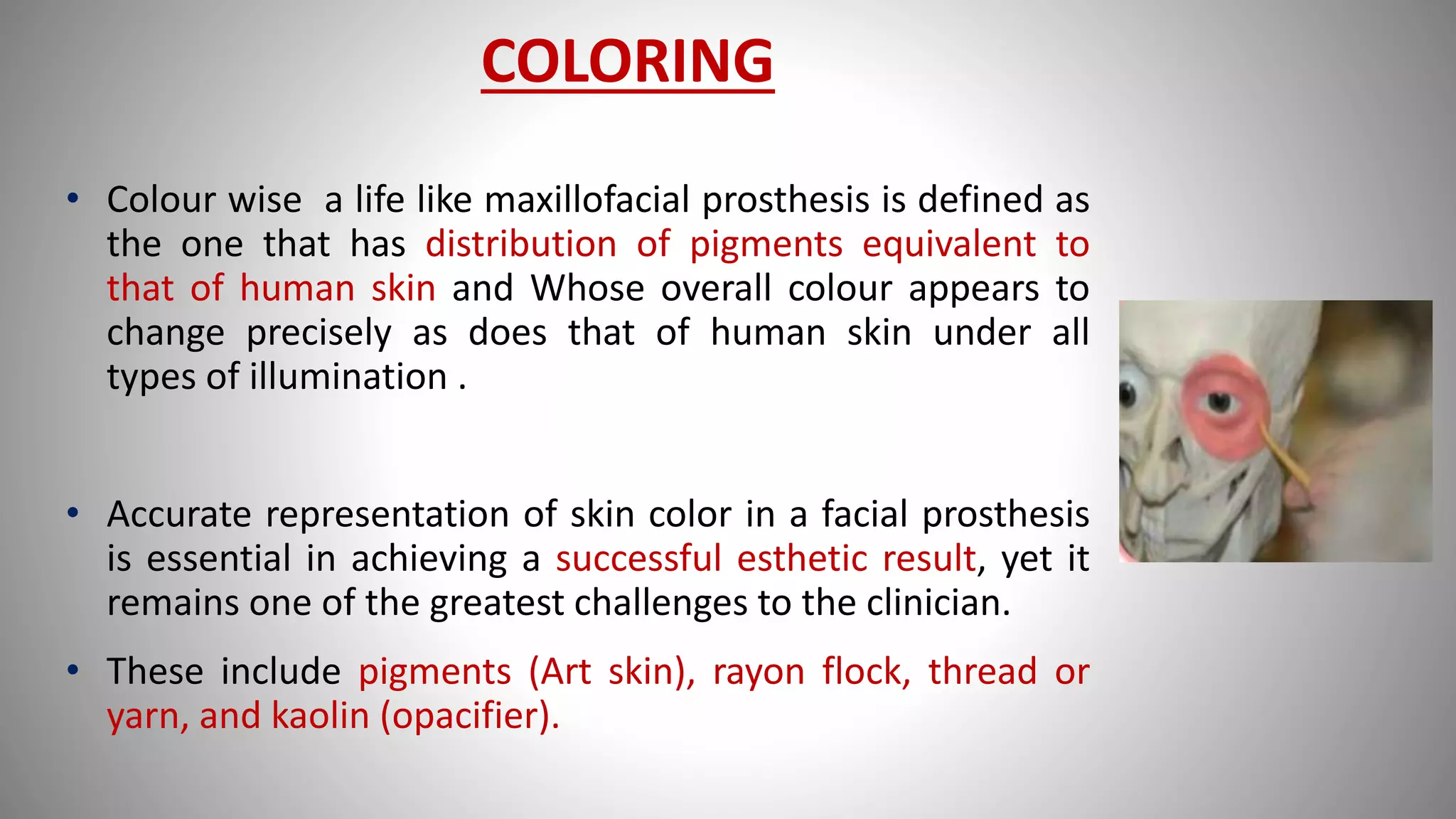 maxillofacial prosthesis materials | PPTX