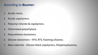 maxillofacial prosthesis materials | PPTX