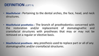 maxillofacial prosthesis materials | PPTX