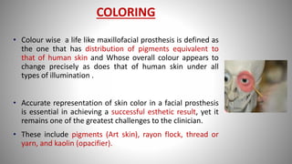 maxillofacial prosthesis materials | PPTX