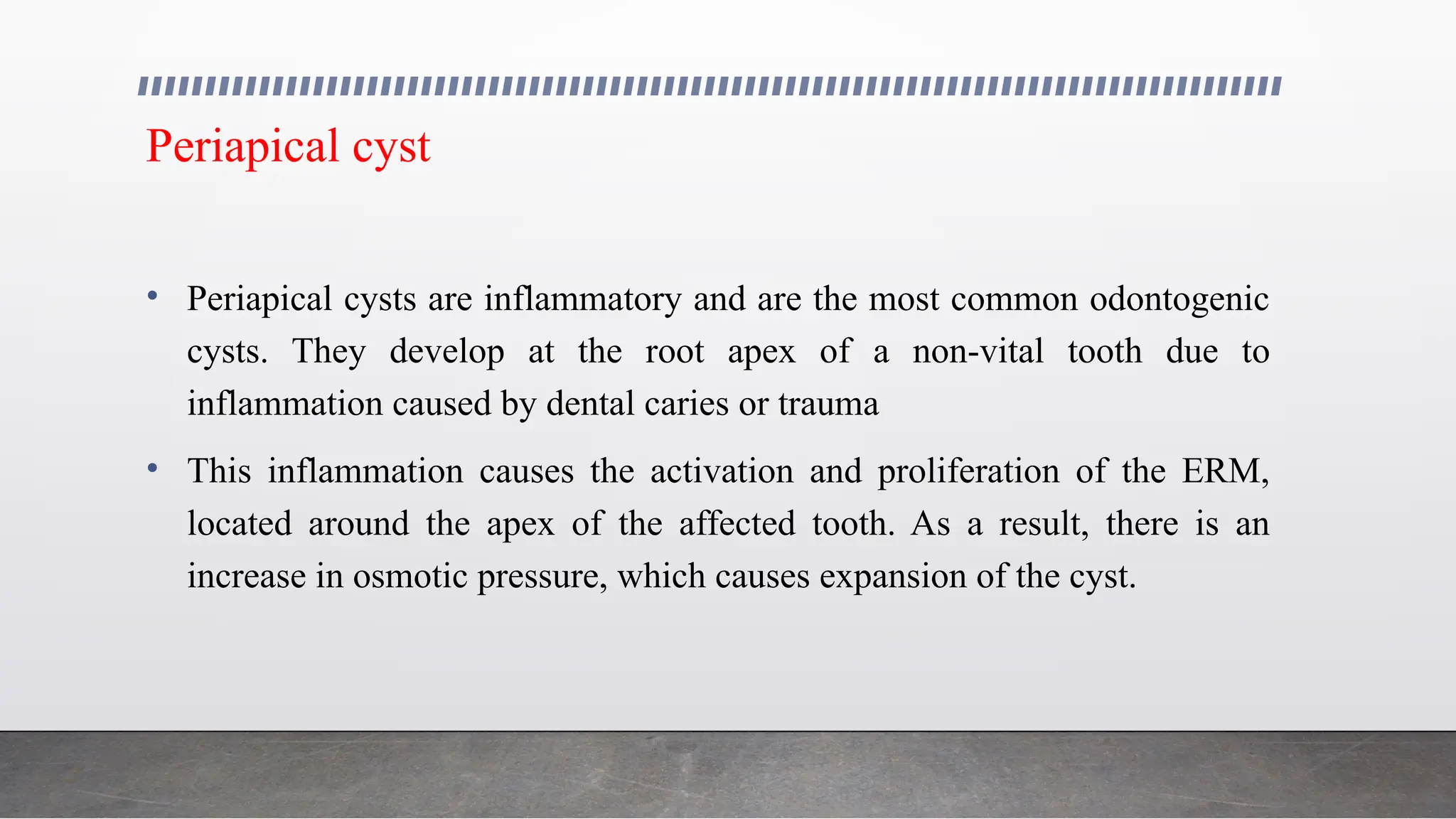 Seminar 3 Odontogenic cyst clinical feature , radiography | PPTX
