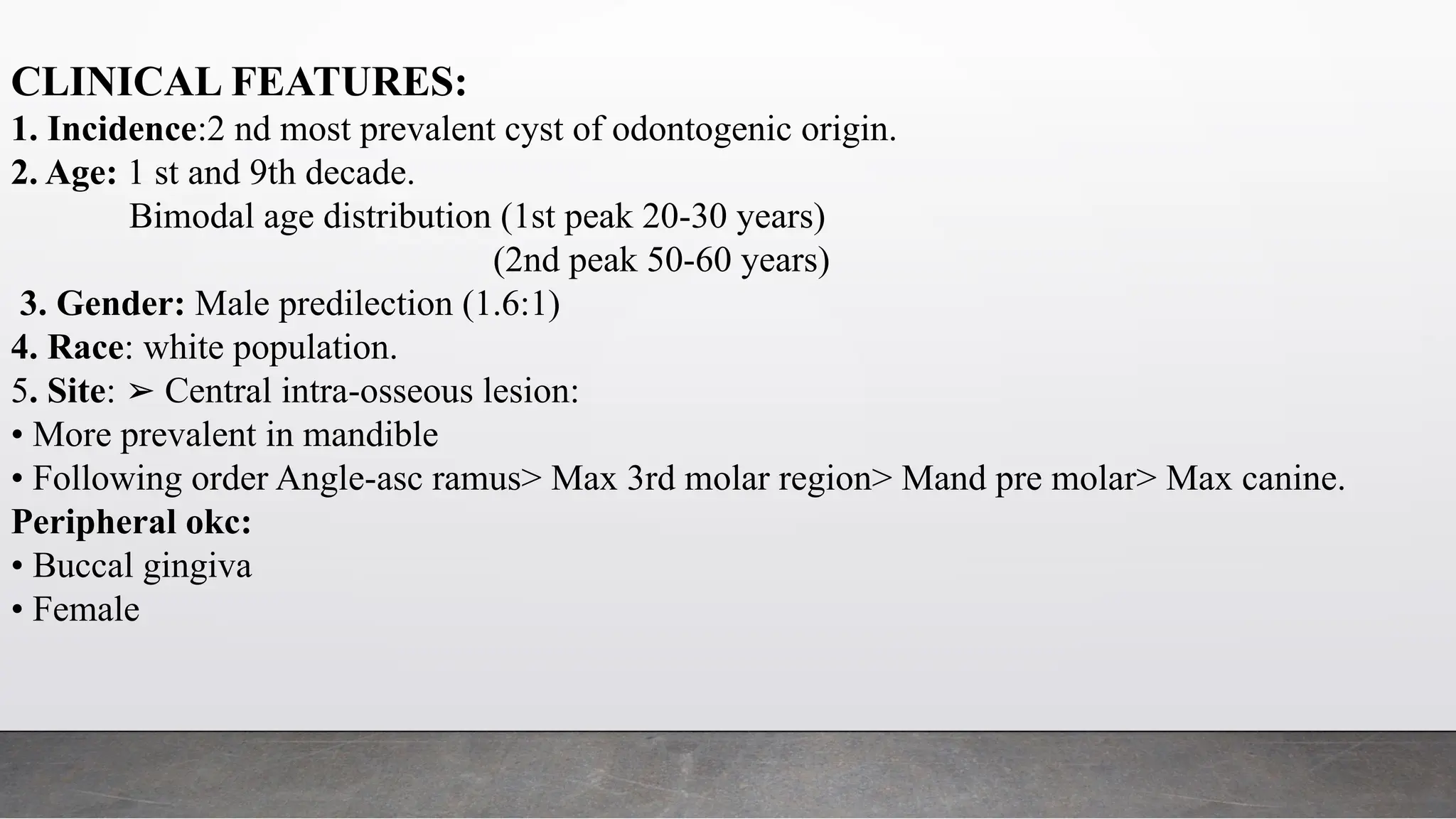 Seminar 3 Odontogenic cyst clinical feature , radiography | PPTX