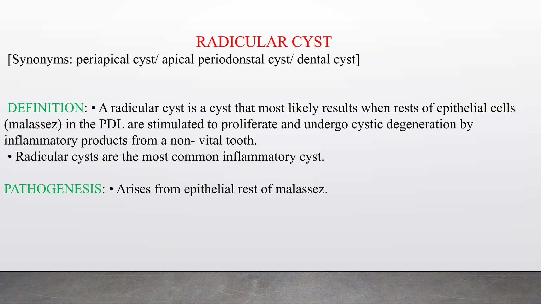 Seminar 3 Odontogenic cyst clinical feature , radiography | PPTX