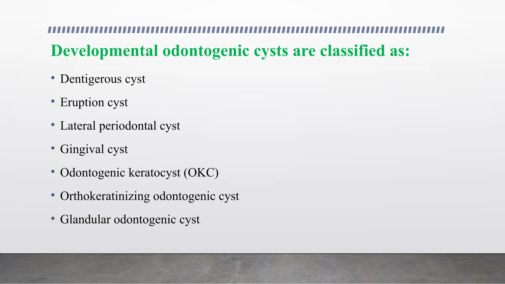 Seminar 3 Odontogenic cyst clinical feature , radiography | PPTX