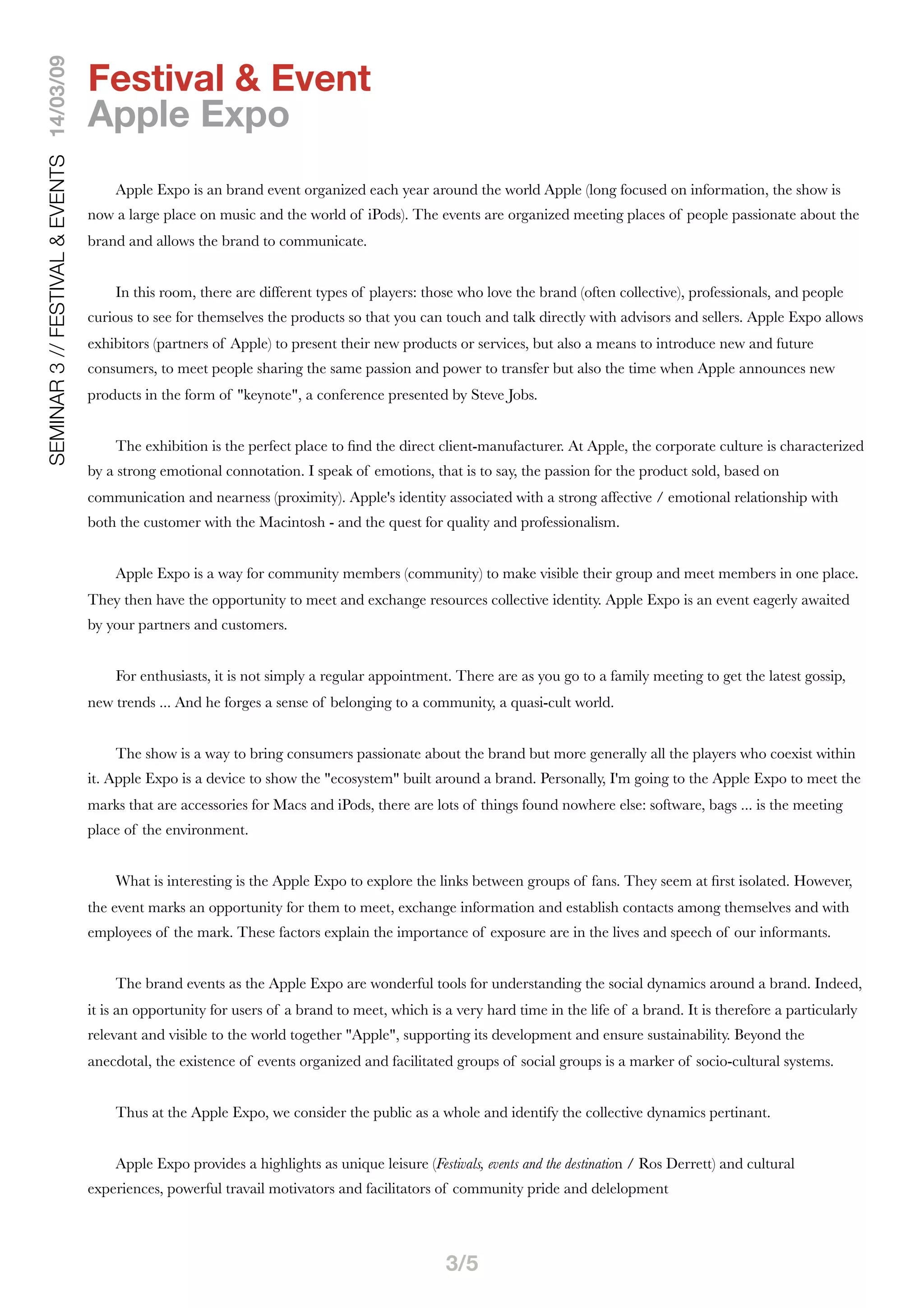Seminar 3 // Apple Expo // Festival & Event | PDF