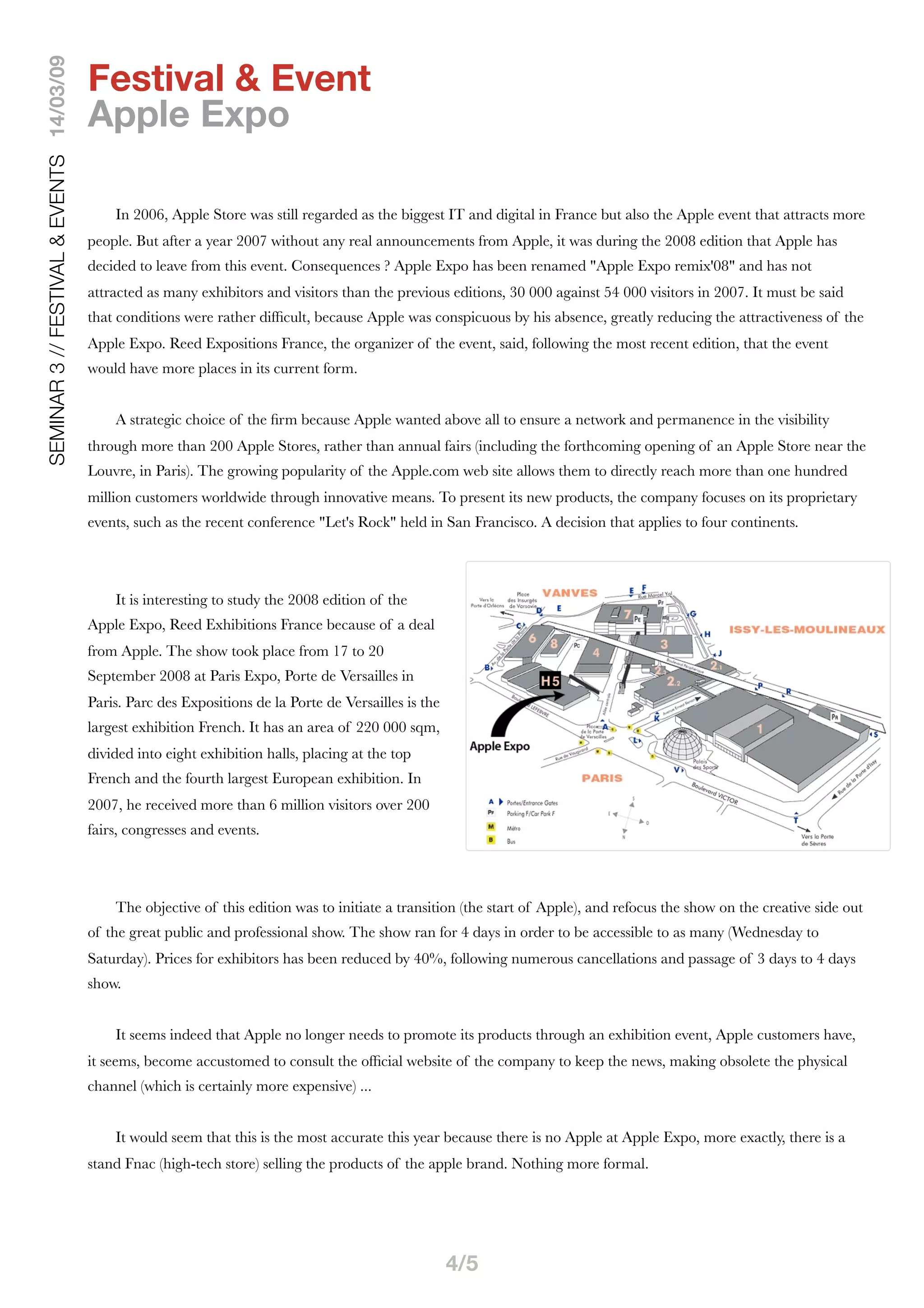 Seminar 3 // Apple Expo // Festival & Event | PDF
