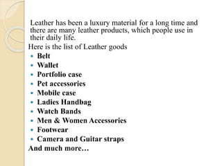 ALL ABOUT LEATHER | PPTX