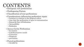 Perforation in Endodontics | PPTX
