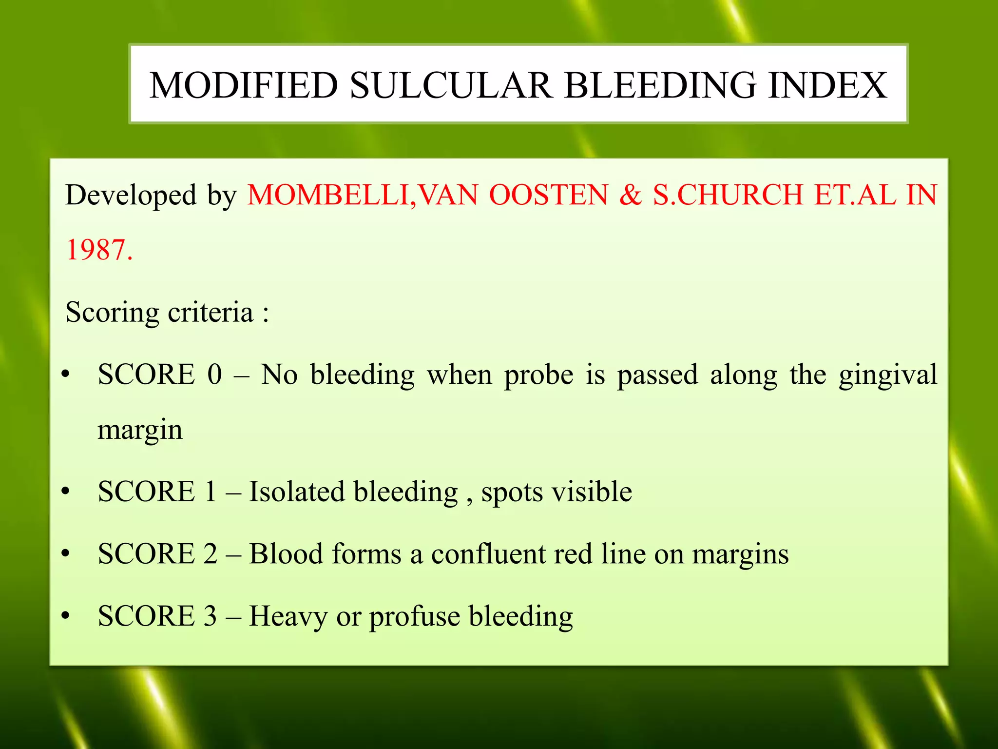 periodontal indices | PPTX