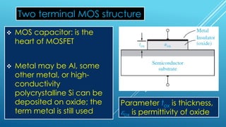 MOSFET: METAL–OXIDE–SEMICONDUCTOR FIELD-EFFECT TRANSISTOR | PDF