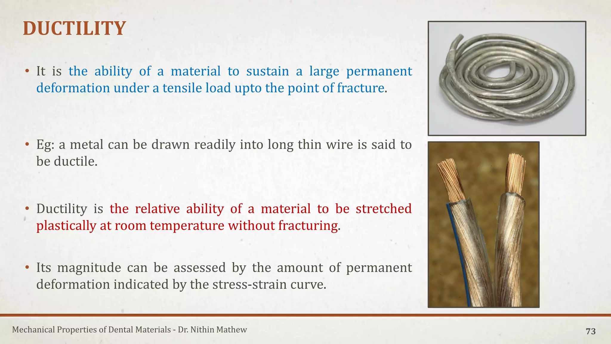 Mechanical Properties of Dental Materials | PDF