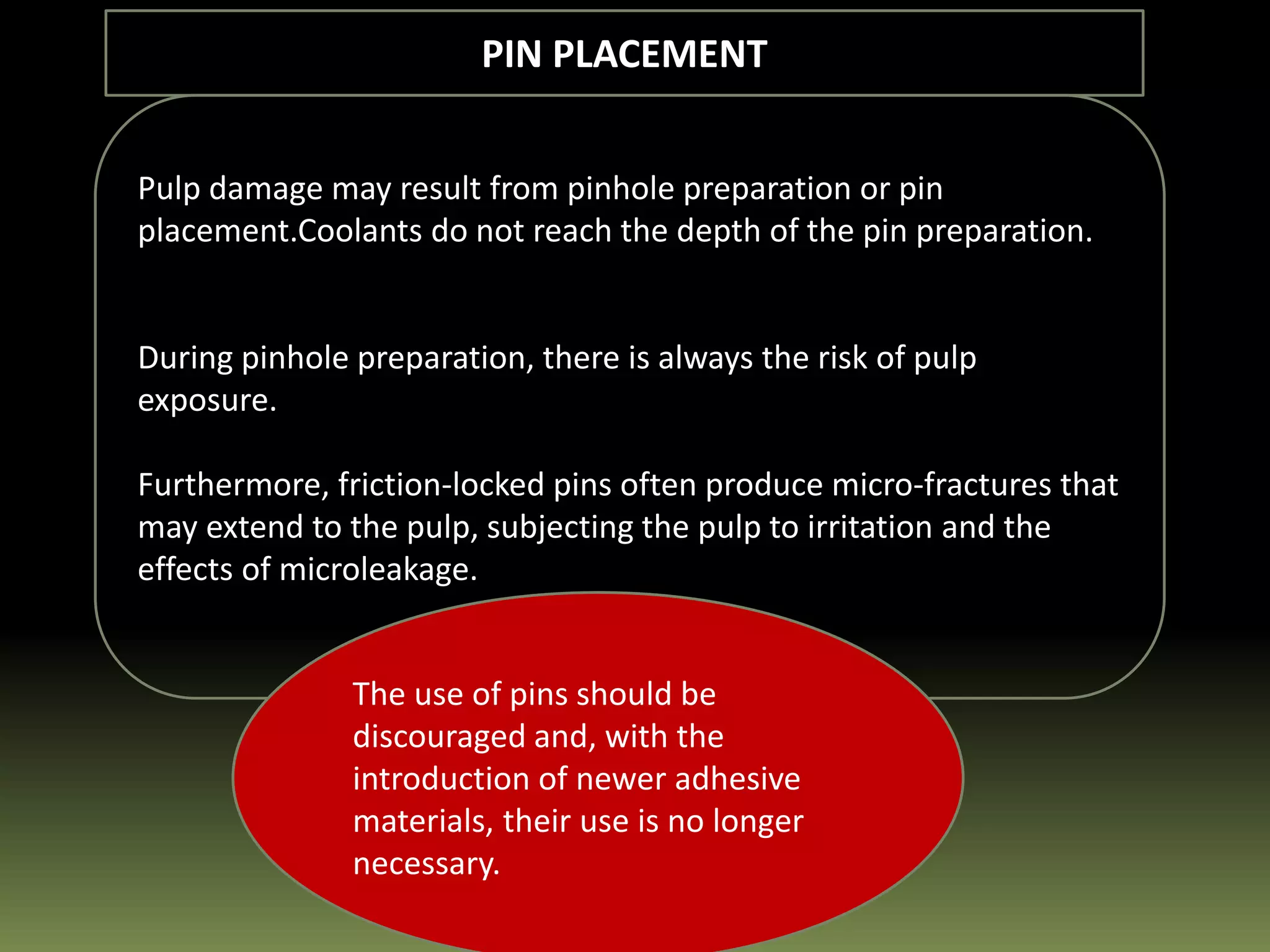 Pulpal response to various dental procedures restorative materials | PPTX
